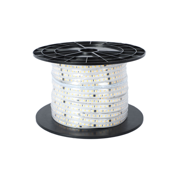 Tira Mini LED SMD2835 IP65 220V 8W/m Cálido 650lm/m 120LEDs/m 50m