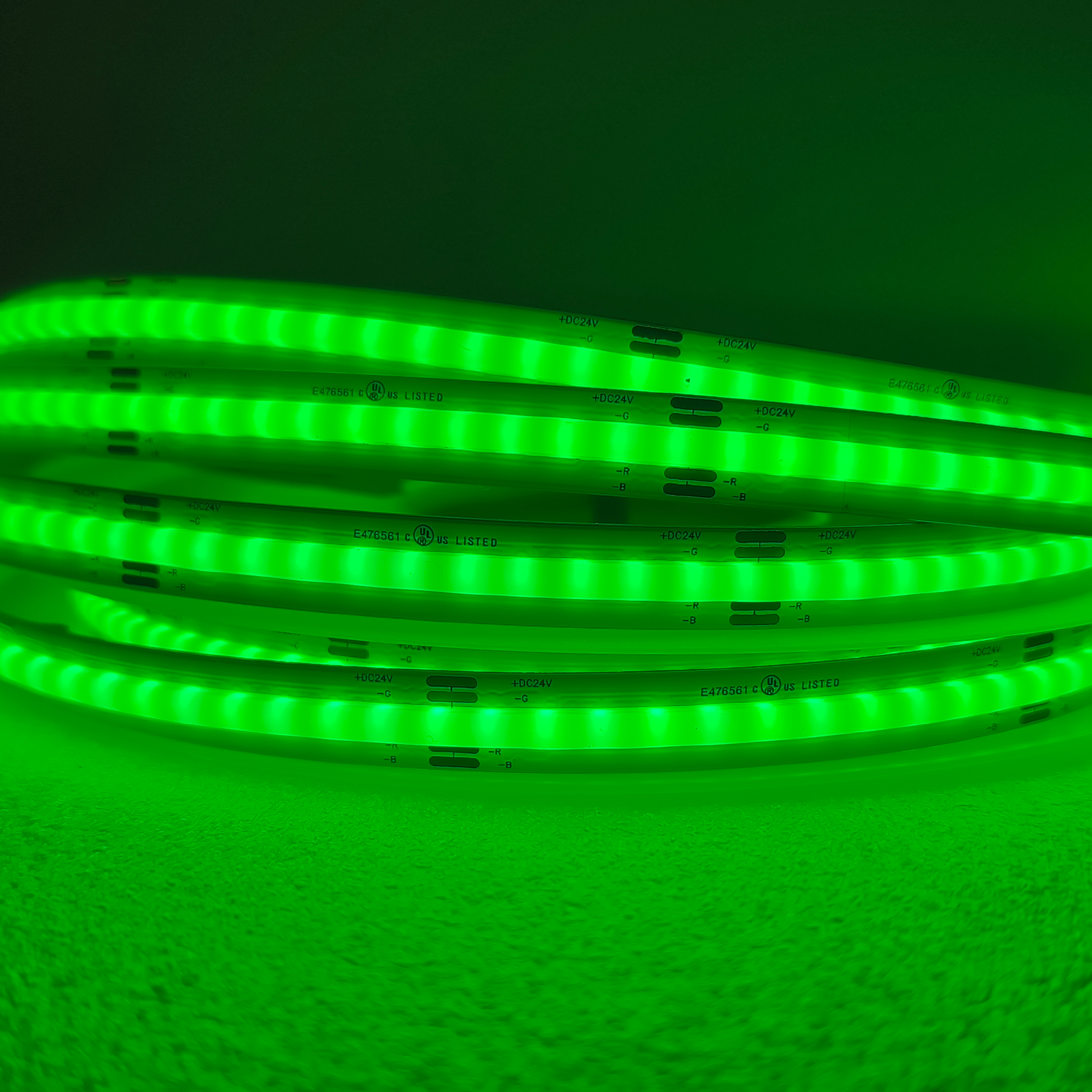 Tira LED COB 24V 14W/m RGB 1400lm/m 576 LEDs/m 10mm IP68, 6.5m