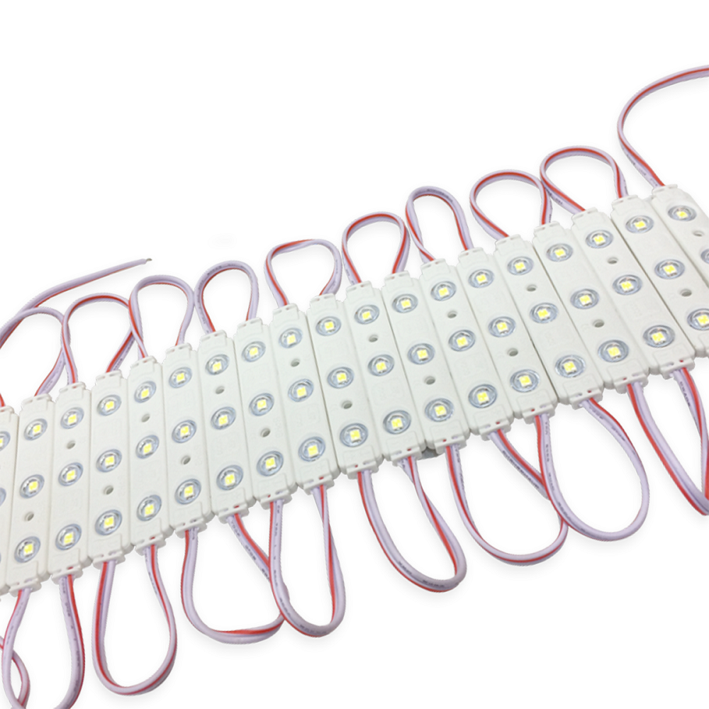 Módulo LED SMD2835, Amarillo 22Lm 3 LEDs, 12V 0.72W, Exterior IP65