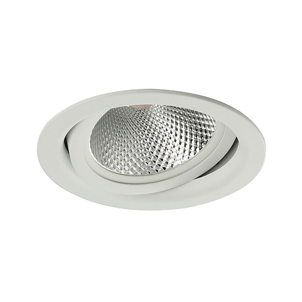 Aro móvil redondo blanco para bloque 35W y AR111