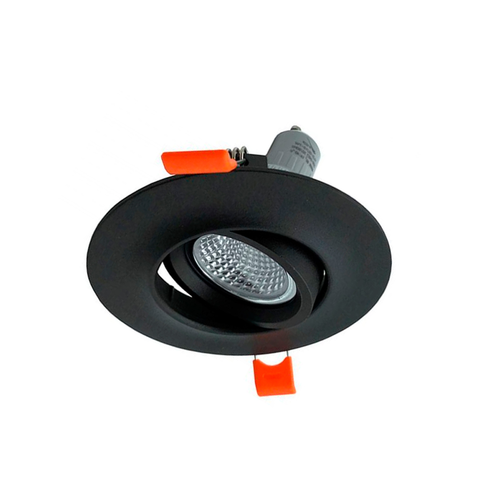 Aro orientable redondo negro mate Ø110mm