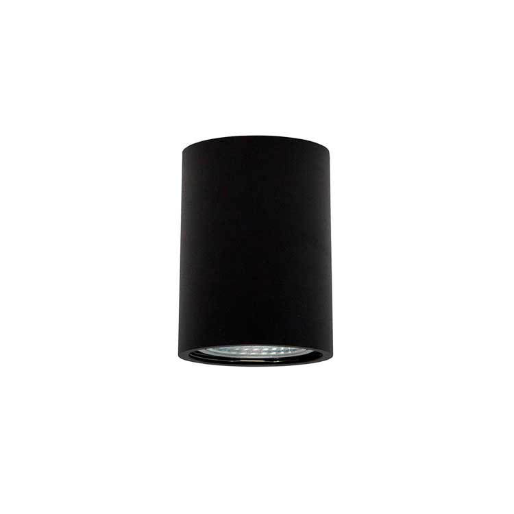 Cilindro pequeño negro mate para GU10