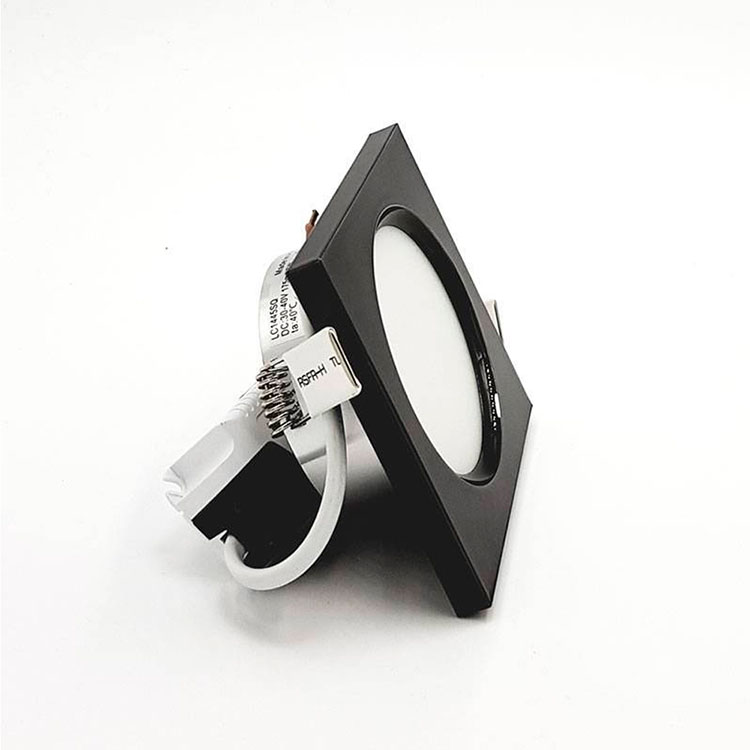 Mini Downlight 7W cuadrado negro grafito 3000K
