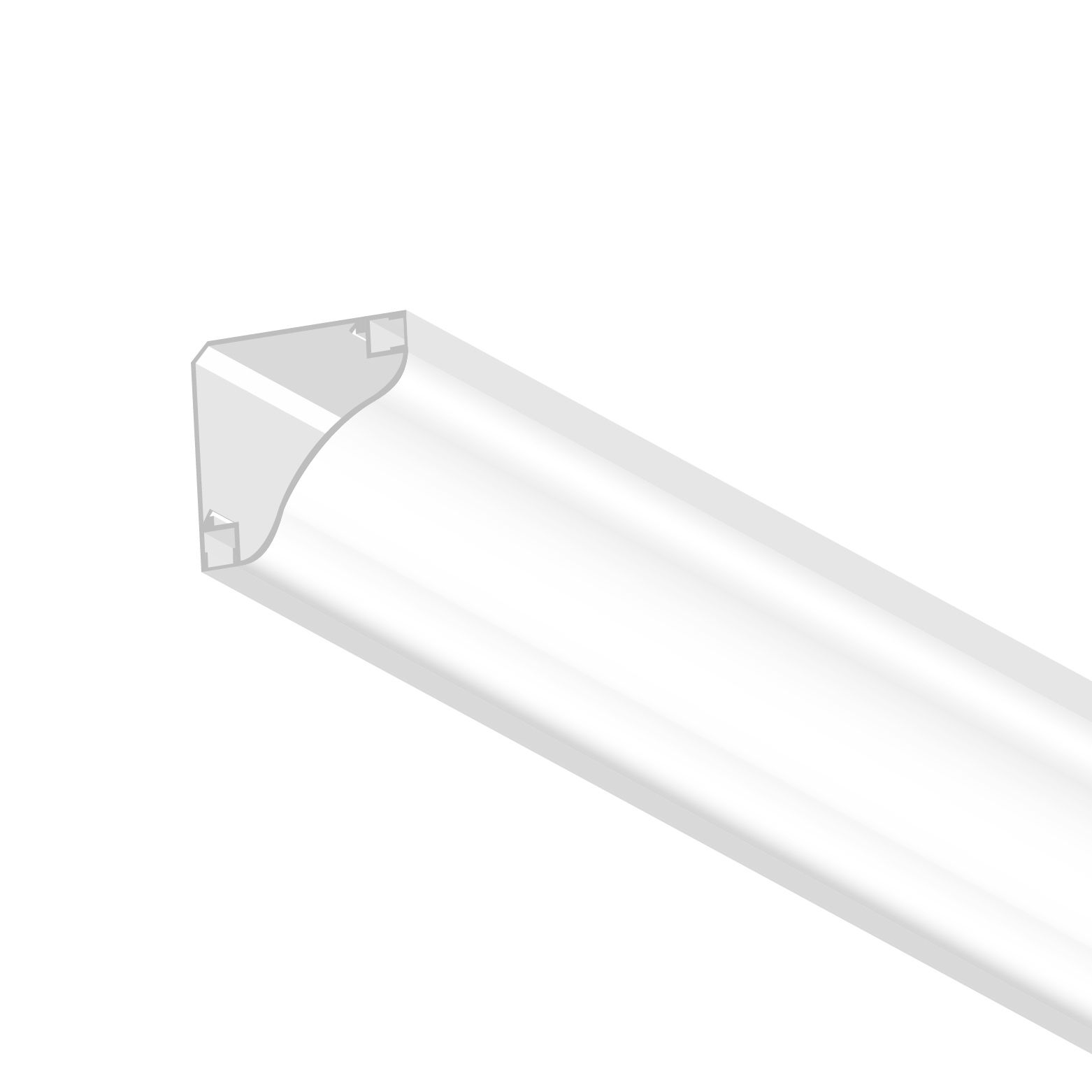 Aluminum Profile, Anodized, V-Shape Corner Two Way, 2.7x2.7in, White ...