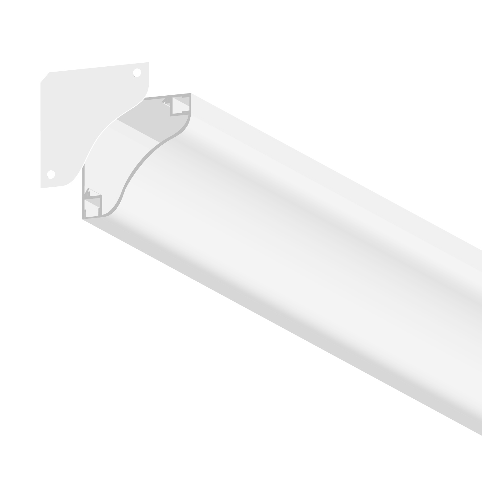 Aluminum Profile, Anodized, V-Shape Corner Two Way, 2.7x2.7in, White ...